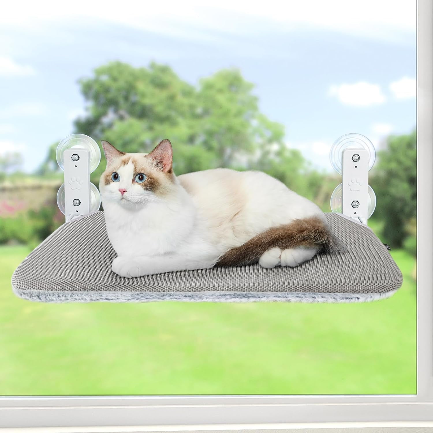 Cat Window Hammock Perch Cordless Perches Window Sill Seat Bed Foldable ...