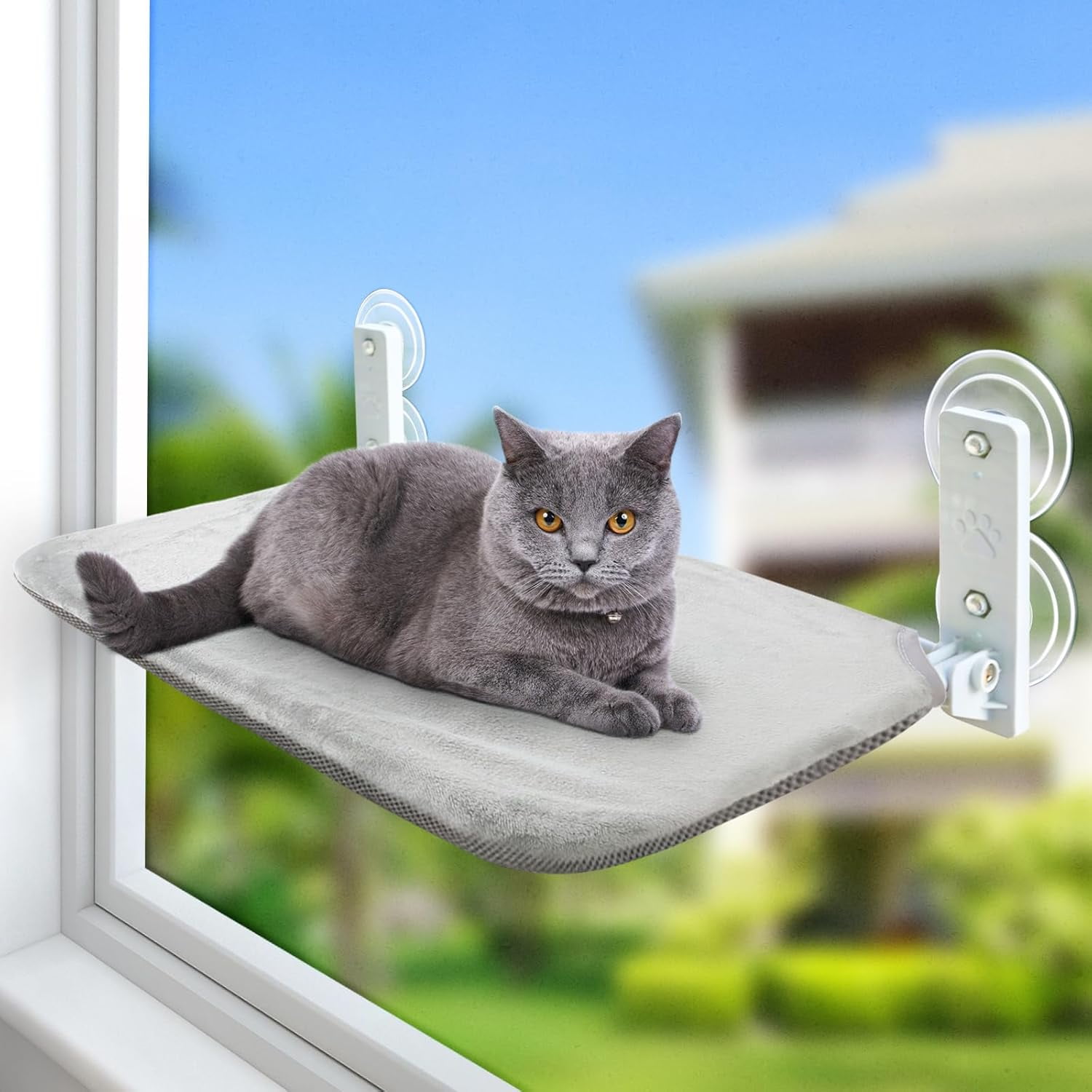 Cat Window Hammock Perch Cordless Perches Window Sill Seat Bed Foldable ...