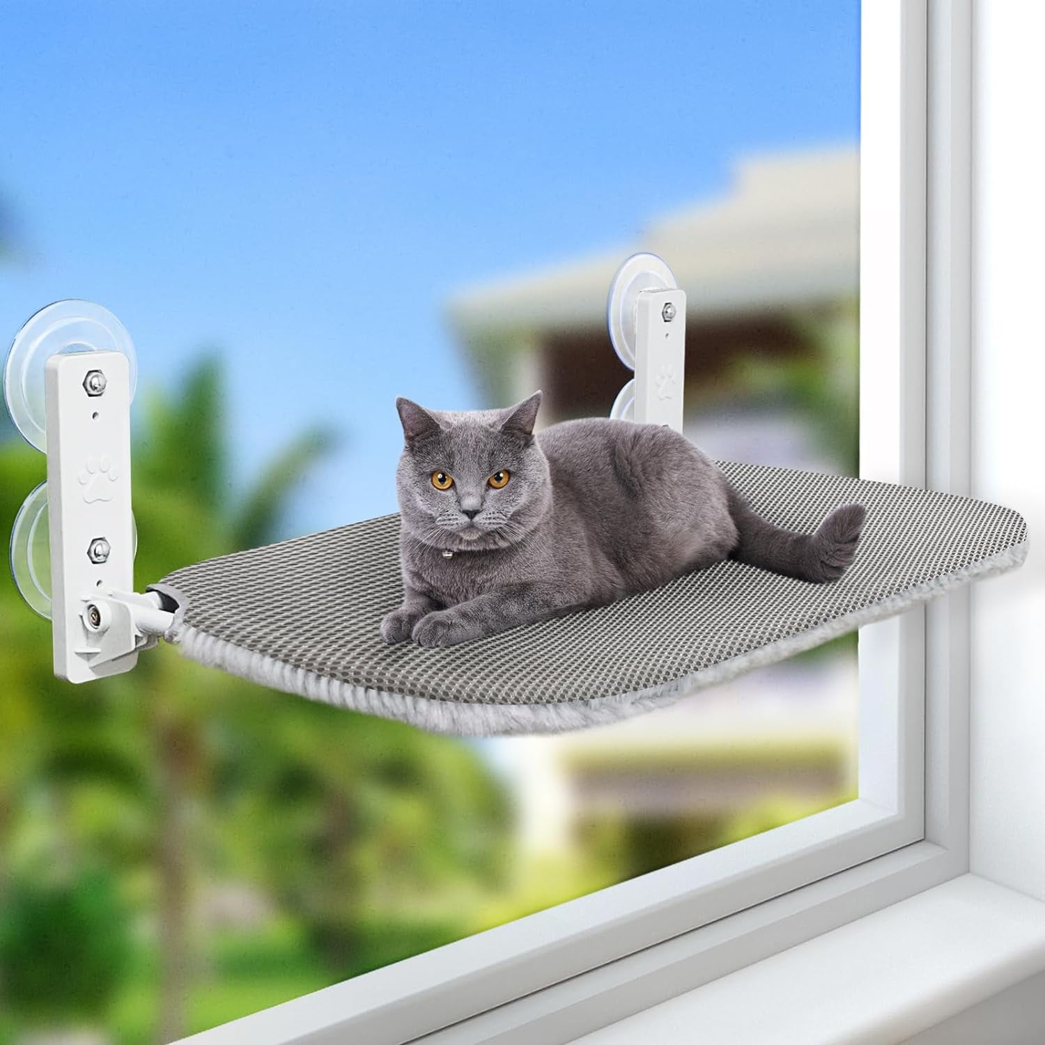 Cat Window Hammock Perch Cordless Perches Window Sill Seat Bed Foldable ...