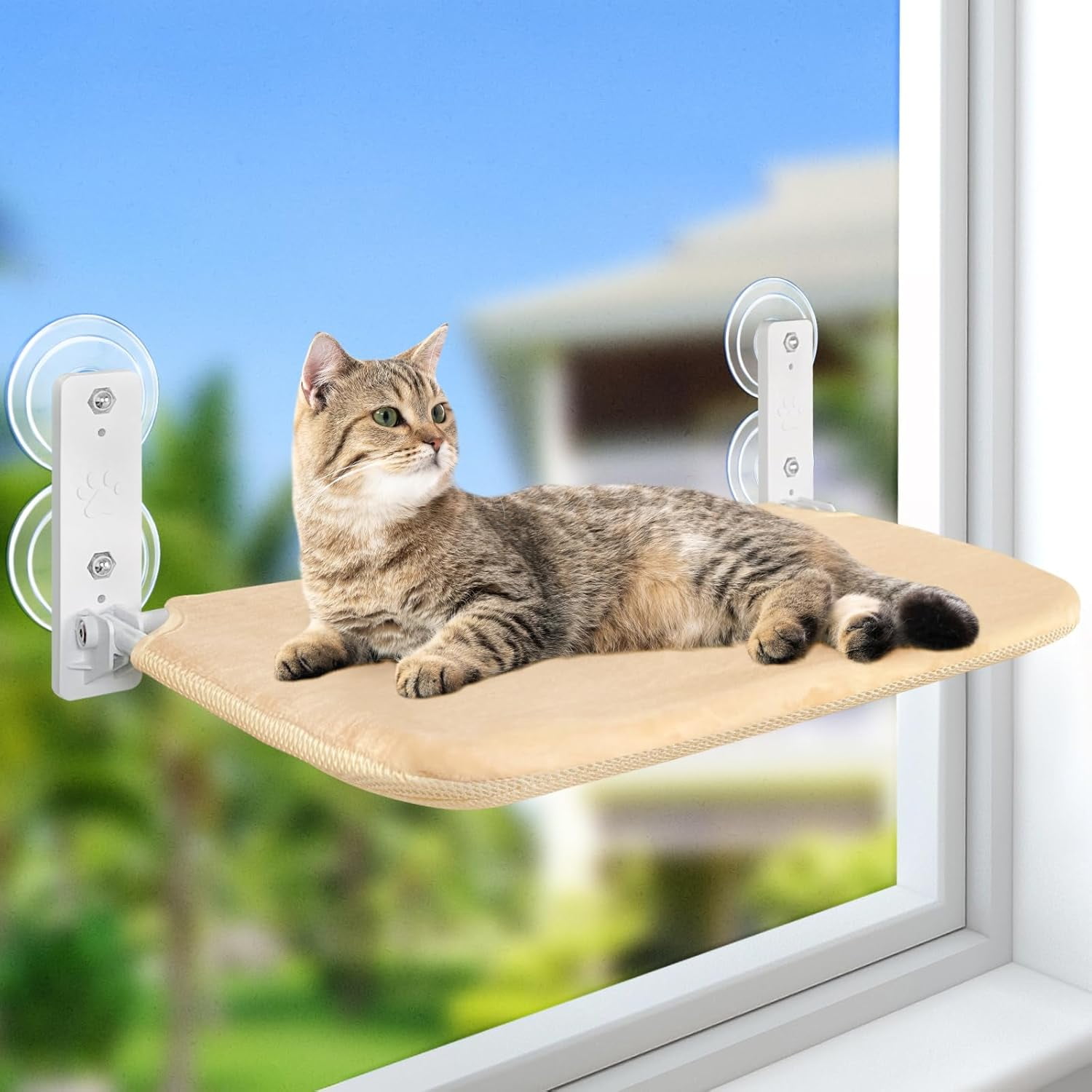 Cat Window Hammock Perch Cordless Perches Window Sill Seat Bed Foldable ...