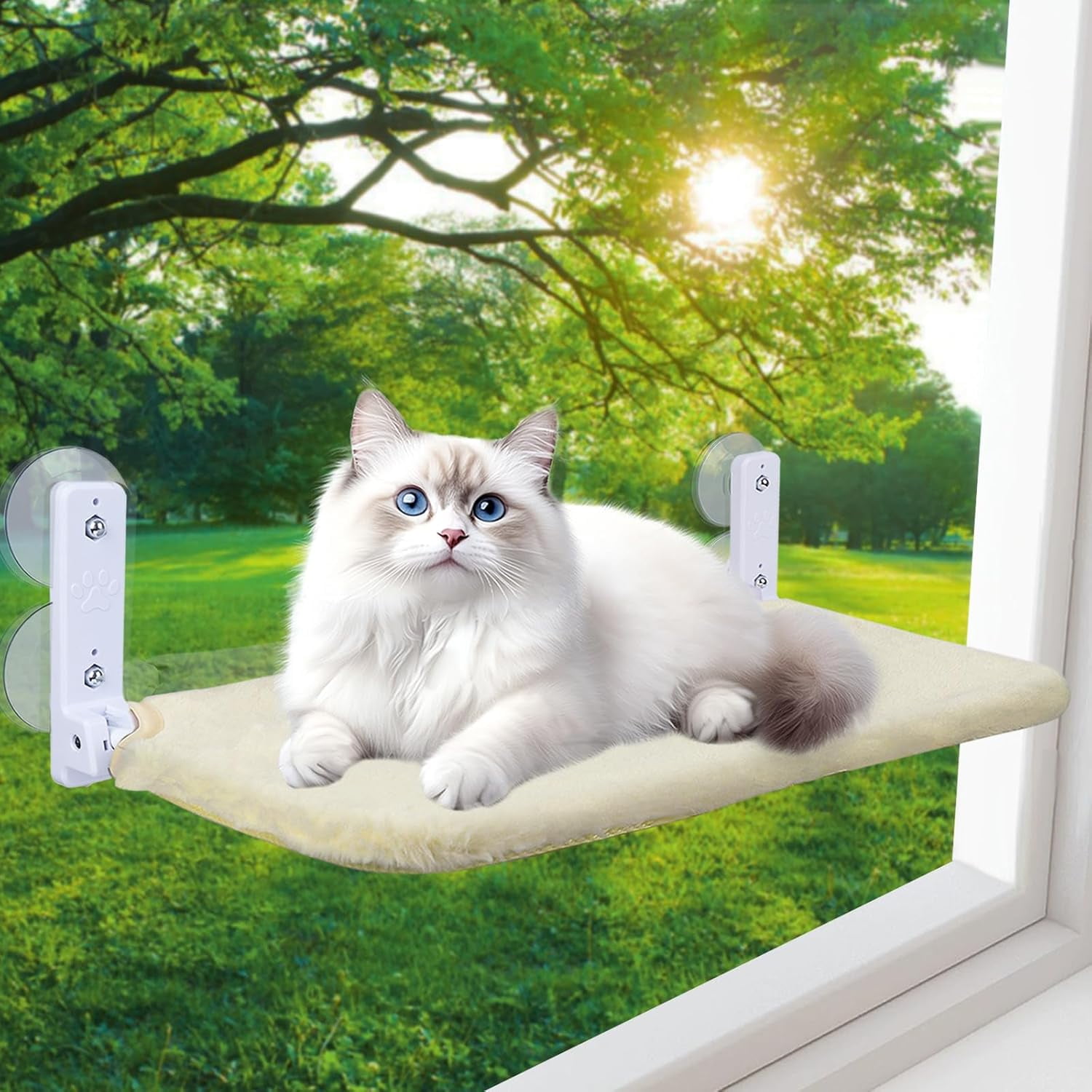 Cat Window Perch, Foldable Cat Window Hammock Sunbathing and Climbing ...