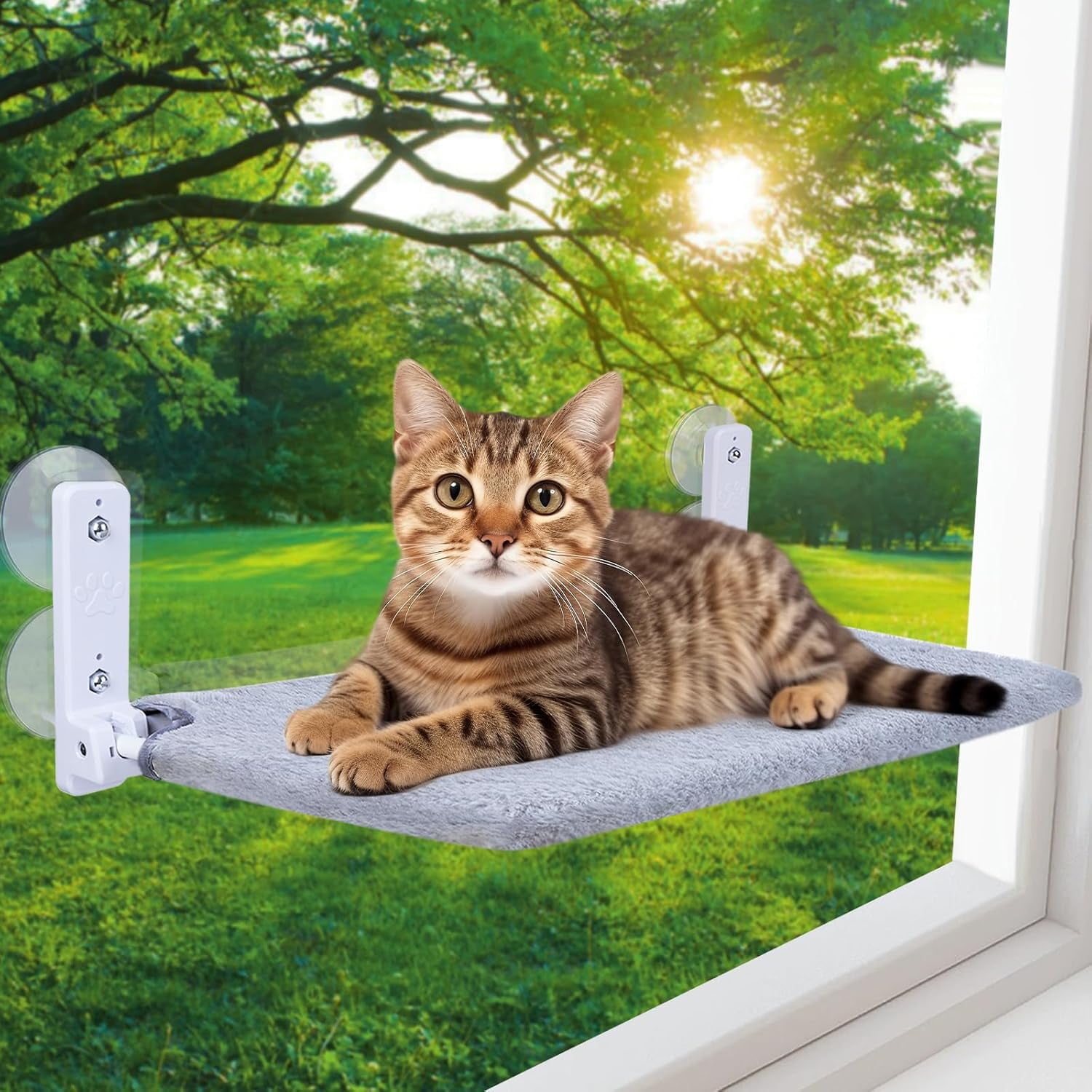Cat Window Perch, Foldable Cat Window Hammock Sunbathing and Climbing ...
