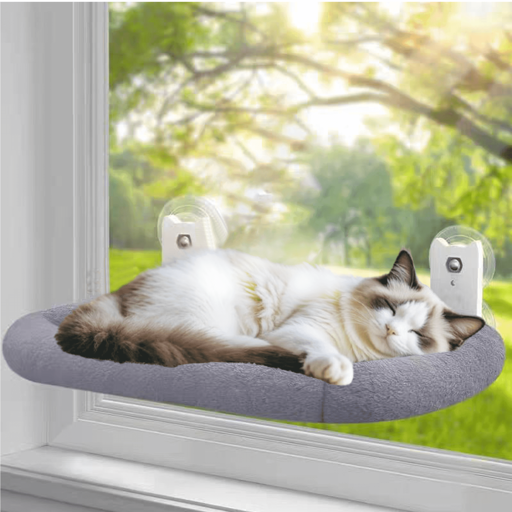 Cat Window Perch, Foldable Cat Window Sill, Cat Window Hammock with 4 ...