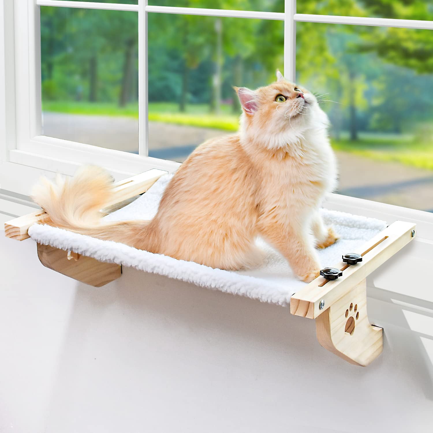 Cat Window Perch Hammock Seat White 24.4''L X 15''W For Large Cats ...