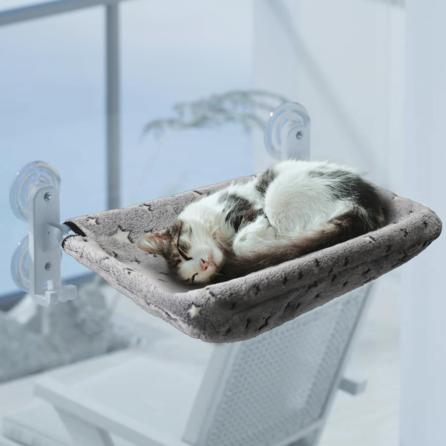 Cat Window Perch Hammock with Strong Suction Cups - Sunny Day Window ...