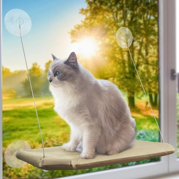 Cat Window Perch, Strong Suction Cups Easy Clean Safety Cat Hammock ...