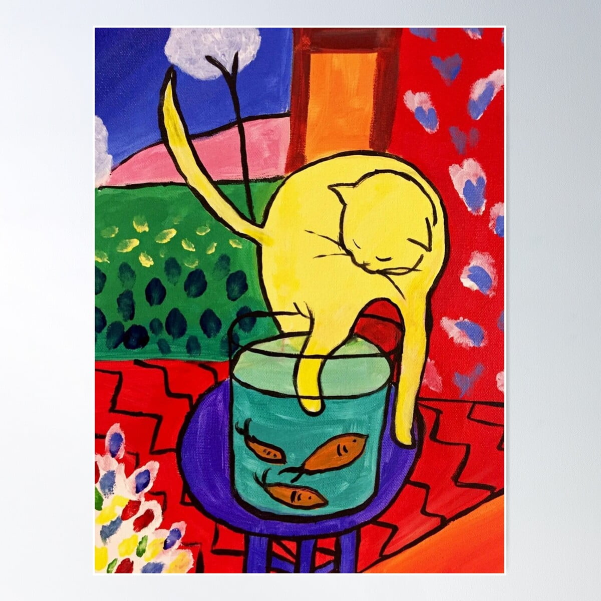 Cat With Red Fish By Henri Matisse - Vintage Art Poster Wall Art ...
