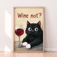 Cat With Red Wine Glass Ã‚â‚¬ Wine Poster Wine Lover Gift Cat And Wine ...