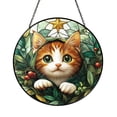 Cat With Star Stained Glass Suncatcher – Night Sky Window Decor2401 ...