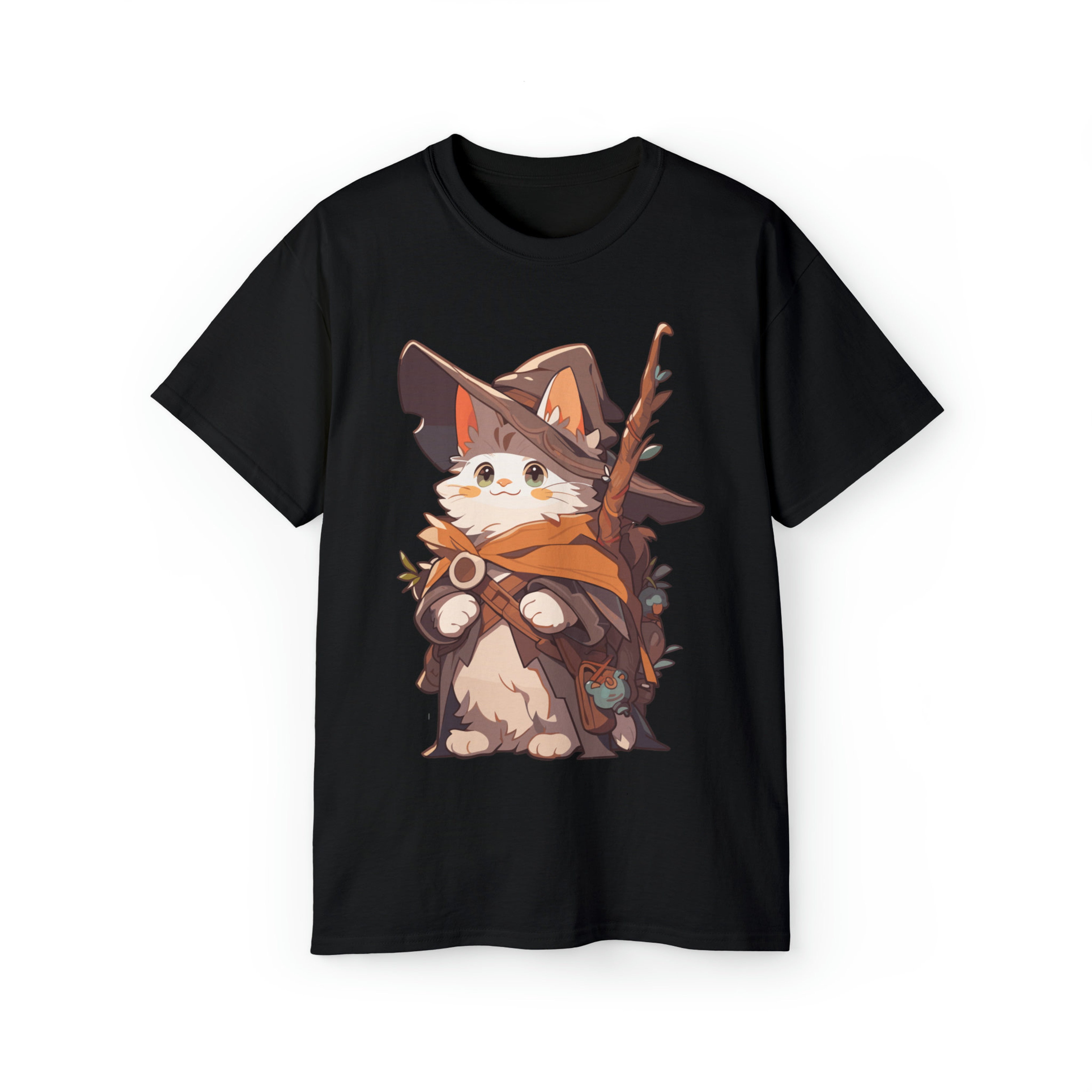 Cat Wizard Adventure TShirt, Anime Style, Manga, LOTR, Camping ...