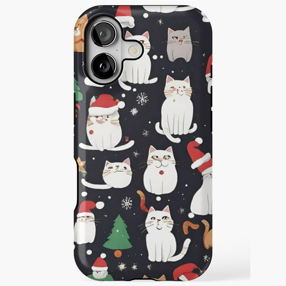 Cat Wrapping Paper Pattern Cute Holiday Feline Art Phone Case with ...