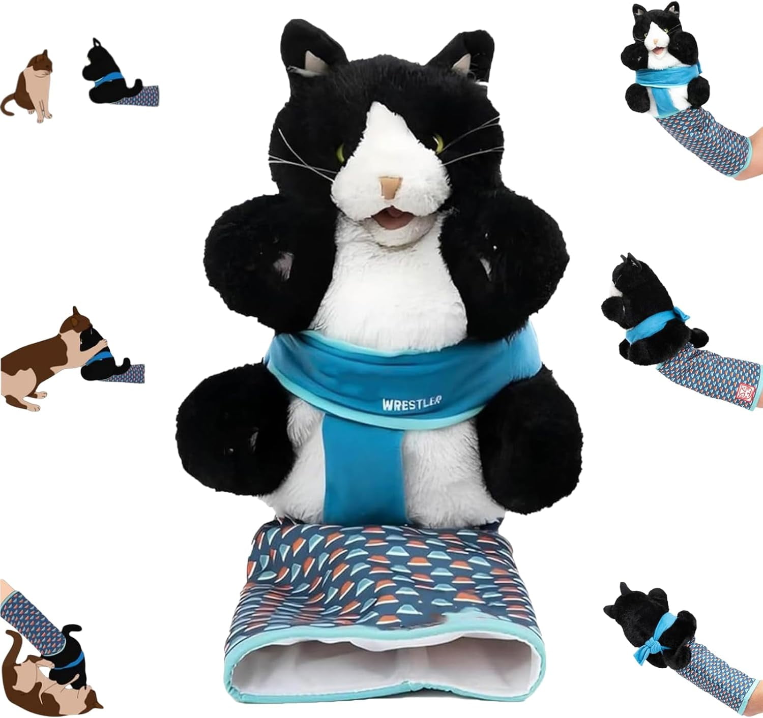 Cat Wrestling Toy Puppet, Cat Wrestling Glove, Scratch and Bite ...