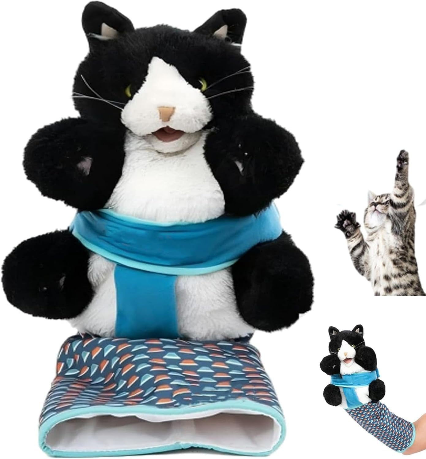 Cat Wrestling Toy Puppet, Interactive Cat Hand Puppets Plush for Play ...