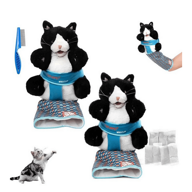 Cat Wrestling Toy Puppet - Interactive Cat Puppet Toys - Cat Hand ...