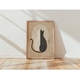 Cat Yin Yang Minimalist Black Beige Japanese Zen Decor Unframed Paper ...