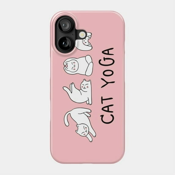 Cat Yoga Stretch Funny Feline Pose Phone Case for Apple iPhone 11-17 ...