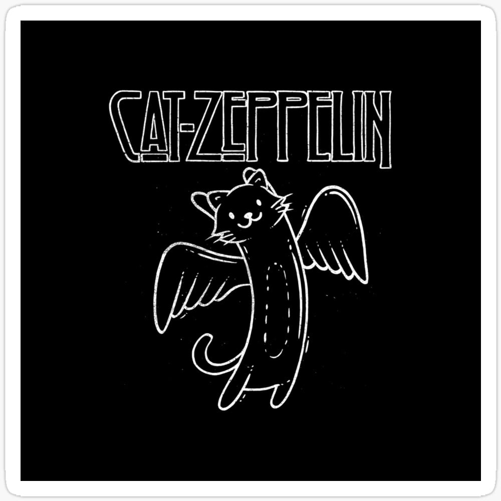 Cat Zeppelin Sticker Phone Decal Water Bottle Stickers Car Decals ...