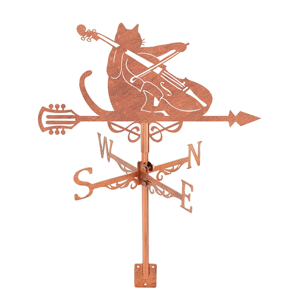 Cat and Cellos Weather Vane Animals Metal Weathervane Copper Windvanes ...