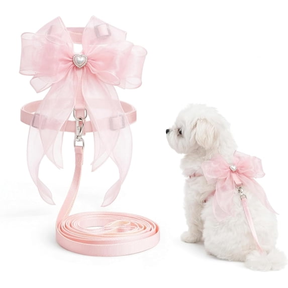 Cat and Small Dog Harness and Leash Set, Adjustable H-Style Pet Harness ...