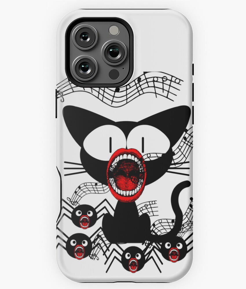 Cat and Spiders Song Halloween Art Phone Case for iPhone 16 15 14 13 12 ...