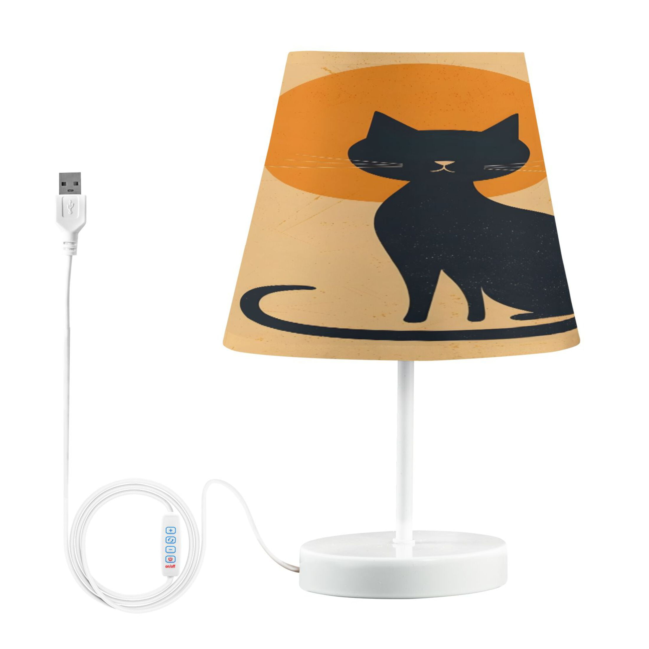Cat and Sun Desk Lamp LED Table Nightstand Lamps with 3 Color ...