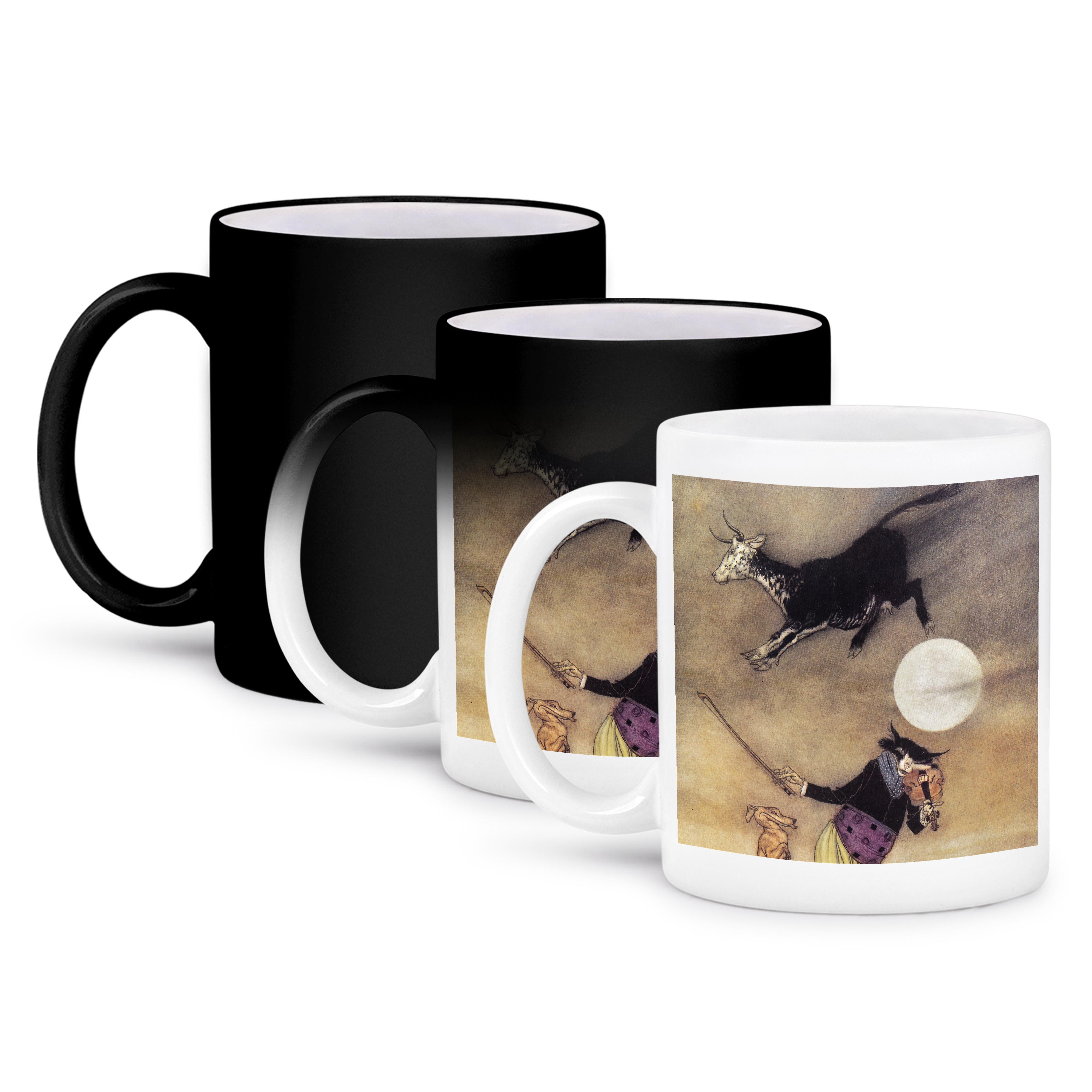3dRose, Cat and the Fiddle with Cow Jumping Over the Moon, 11oz Magic ...