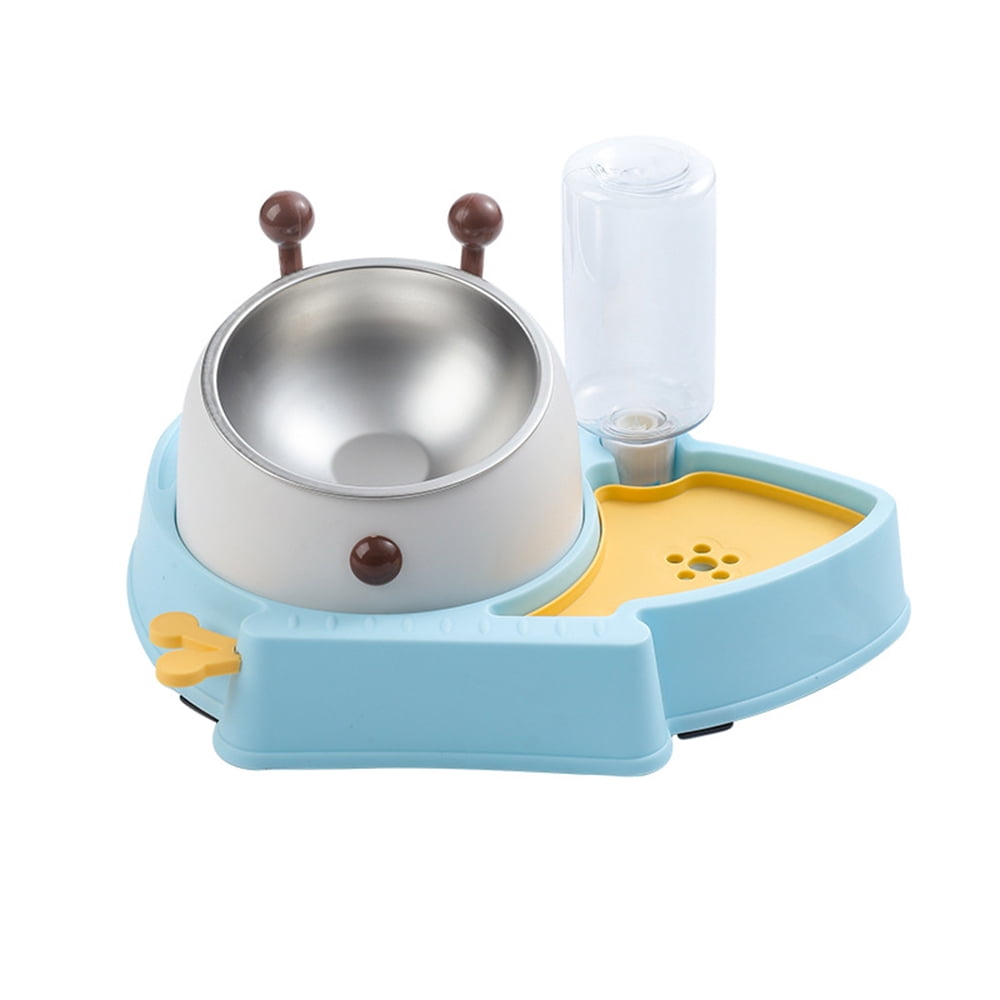 Cat bowl double bowl protection cervical vertebra anti-overturning ...