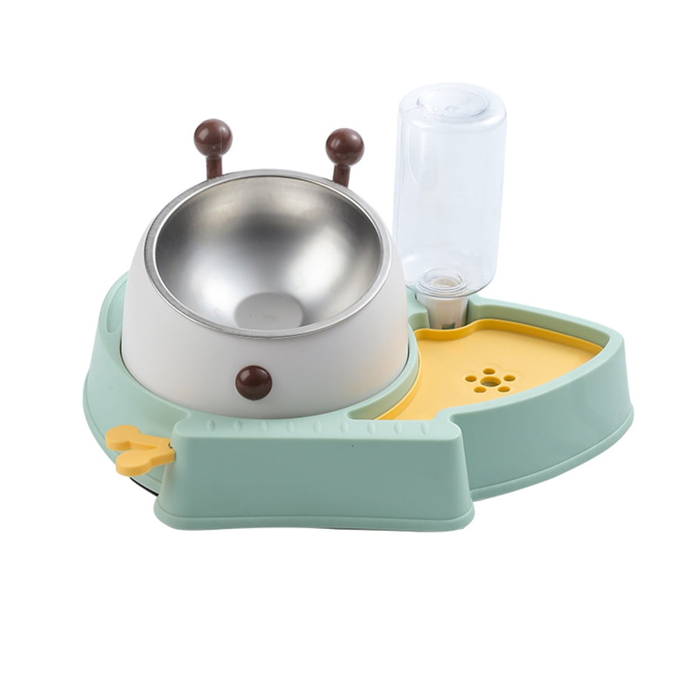 Cat bowl double bowl protection cervical vertebra anti-overturning ...