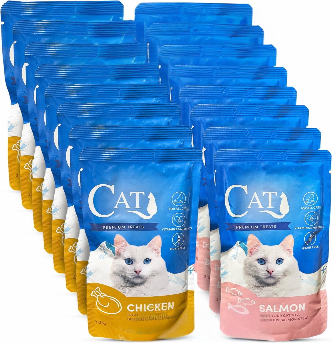 Cat by Scoochie Mixed Variety Pack Premium Gravy Salmon, Chicken Stew ...