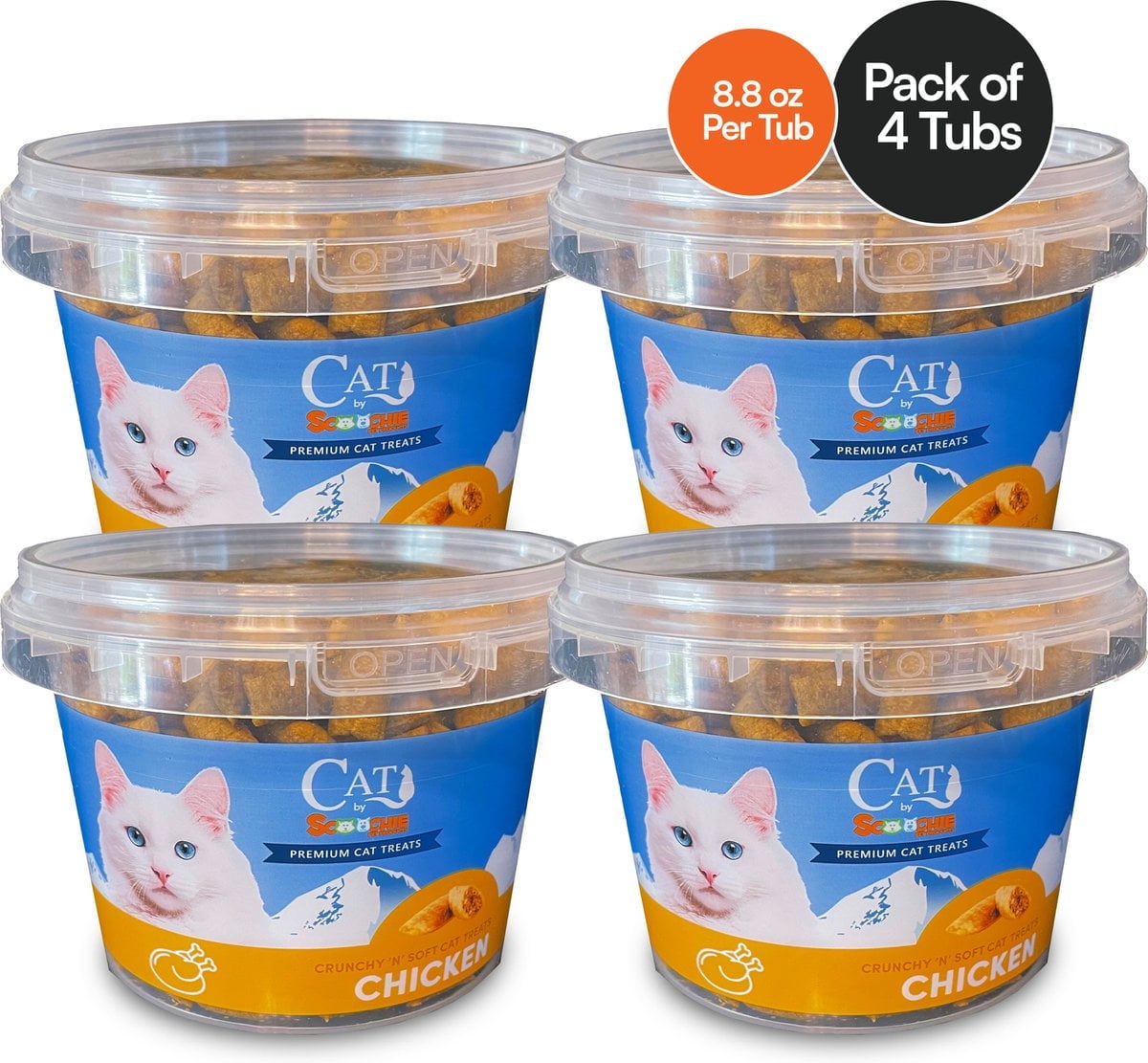 Cat by Scoochie Sensations Chicken Filled Crunchy Cat Treats, 4CT ...