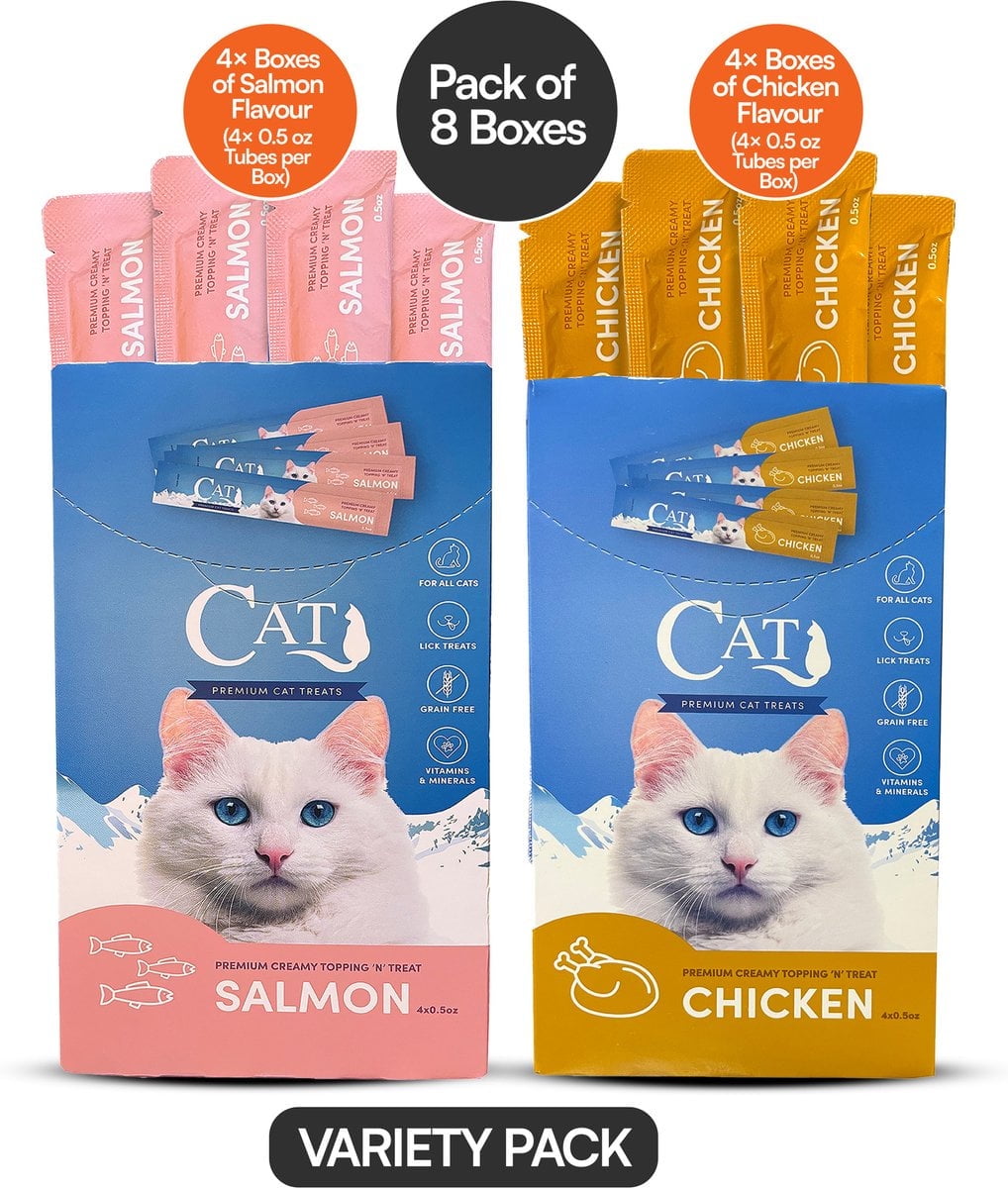 Cat by Scoochie Squeeze-Up Mixed Variety Pack Premium Creamy Salmon ...