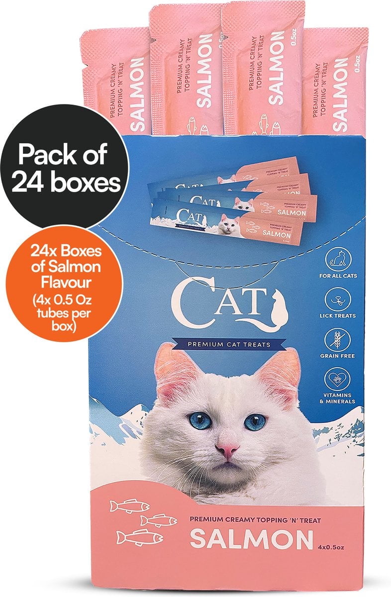 Cat by Scoochie Squeeze-Up Premium Creamy Salmon Lickable Cat Treats ...