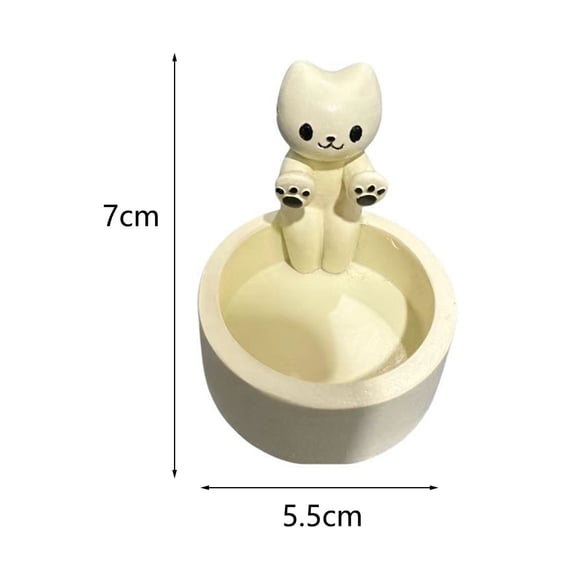Cat candle holder cute decorative ornaments resin craft candle holder ...