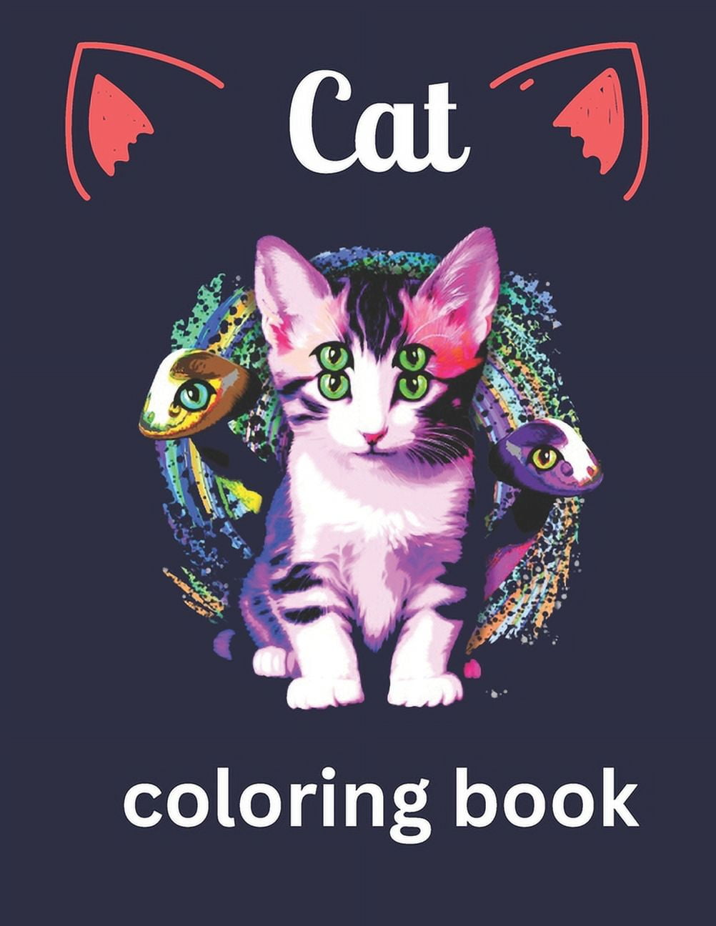 Cat coloring book: Adult Coloring Book of 35 Stress Relief cat Designs ...