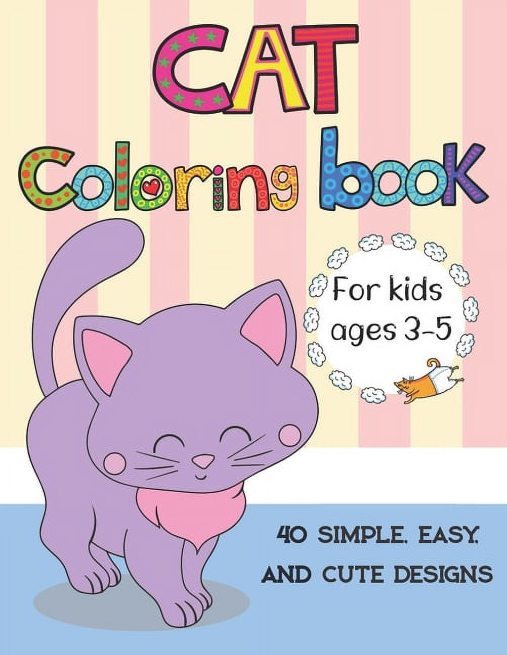 Cat coloring book for kids ages 3-5: Cute Cats, Kitties Coloring Book ...