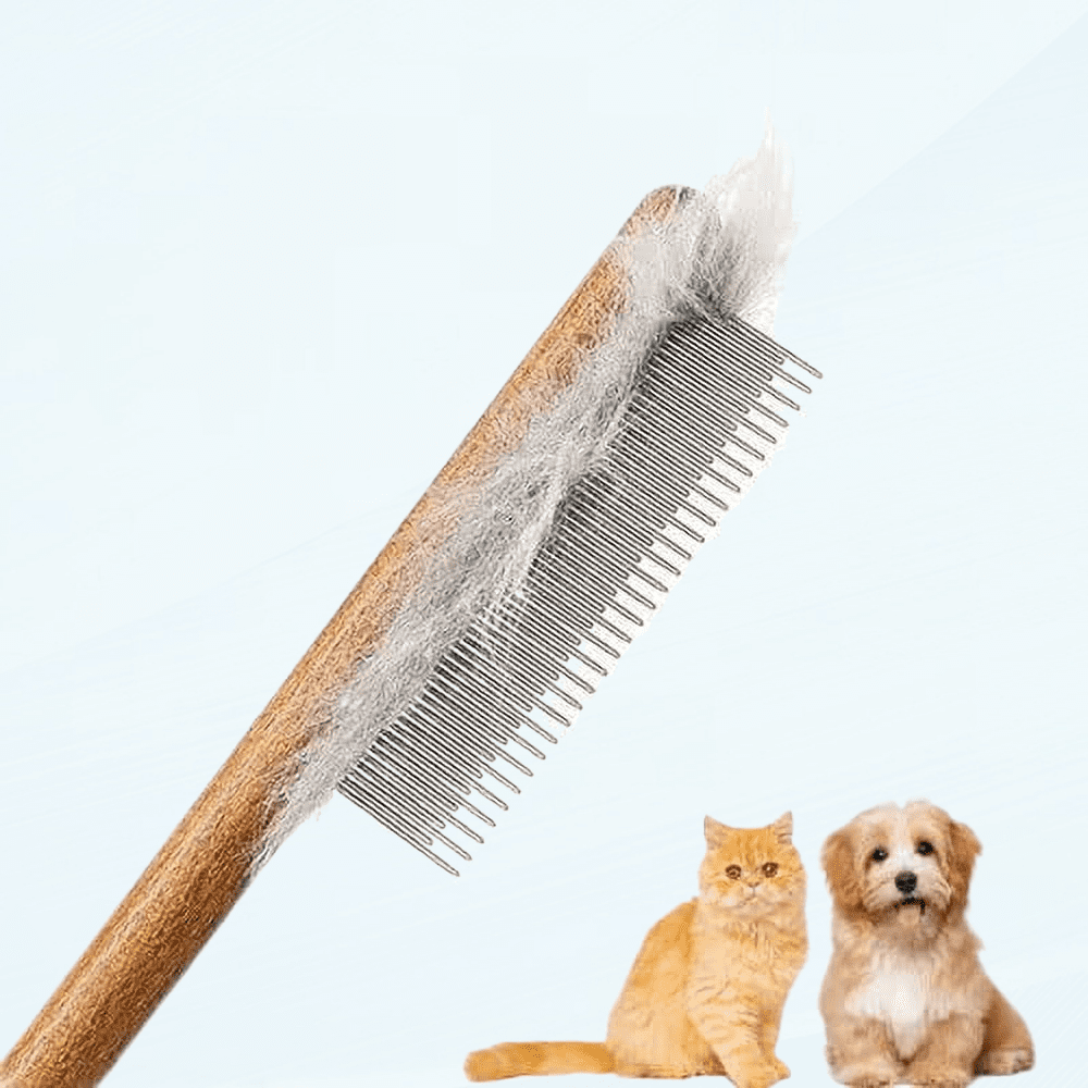 Cat comb,dog comb,Solid Wood Pet Comb Grooming Tool for Cats,Dogs and ...
