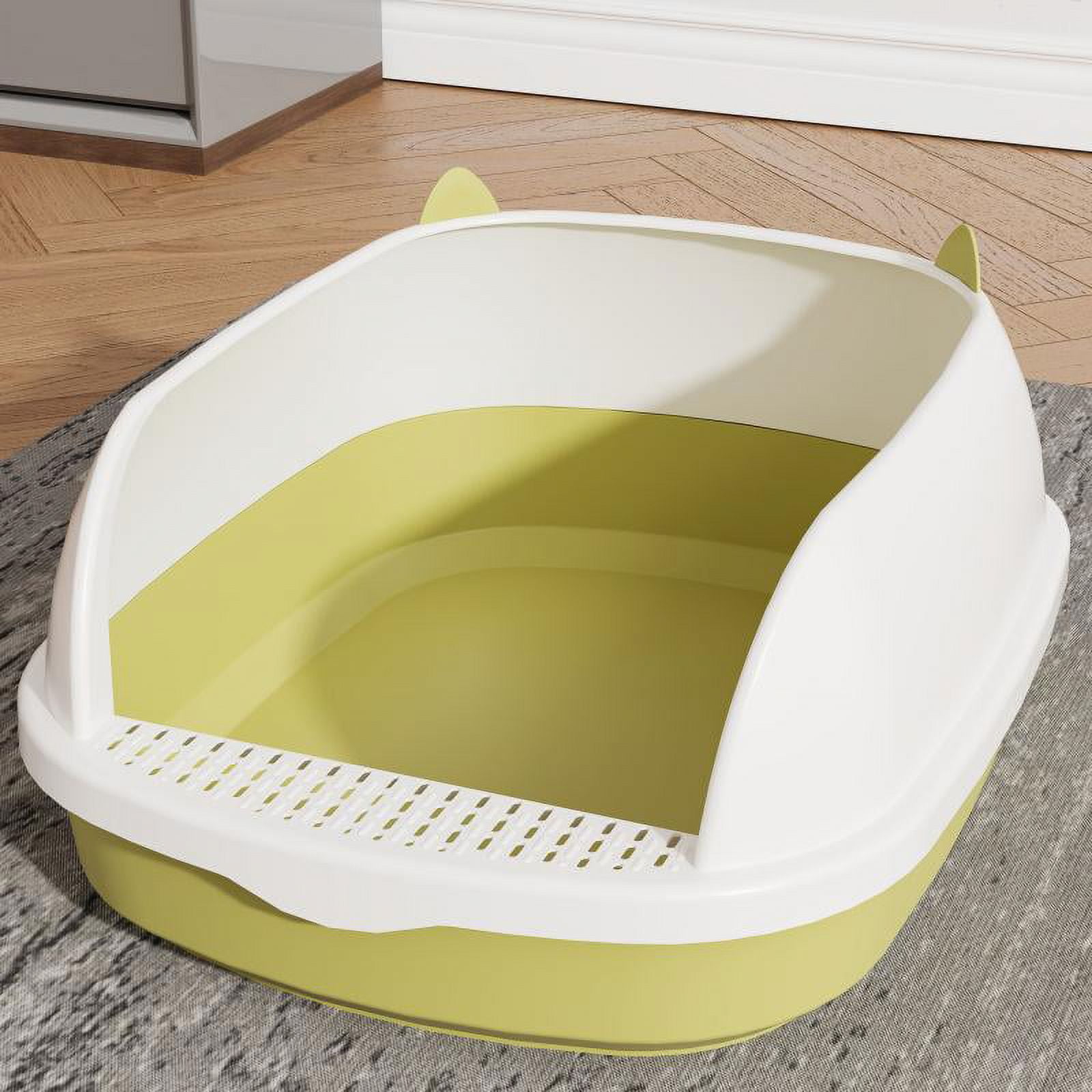 Cat es Indoor Cats Pet Litter Tray Anti Splashing Kitten Potty Pan Cat ...