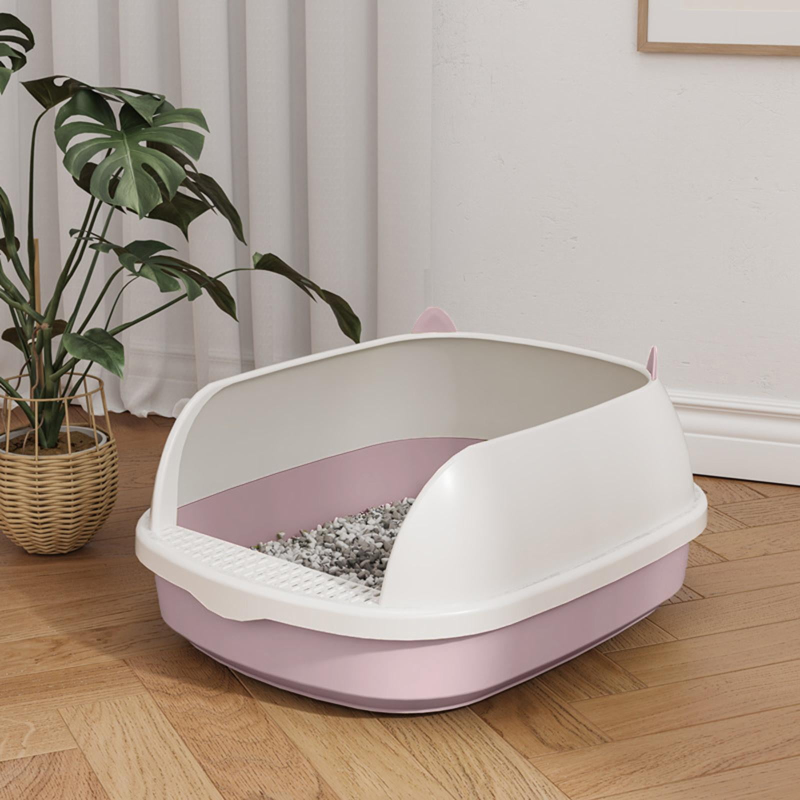Cat es Indoor Cats Pet Litter Tray Anti Splashing Kitten Potty Pan Cat ...