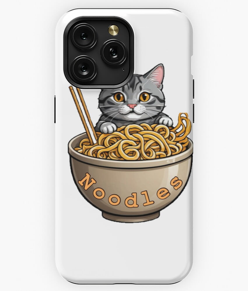 Cat in Noodles Cup Funny Feline Food Mashup A13981 Phone Case for ...