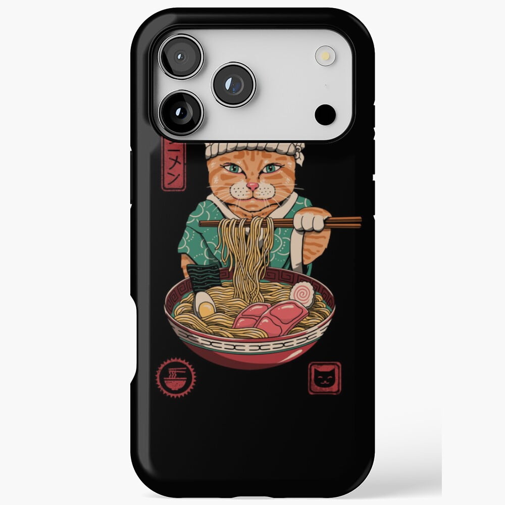 Cat in Ramen Protective Case for iPhone 11 12 13 14 15 16 17 Pro Max ...