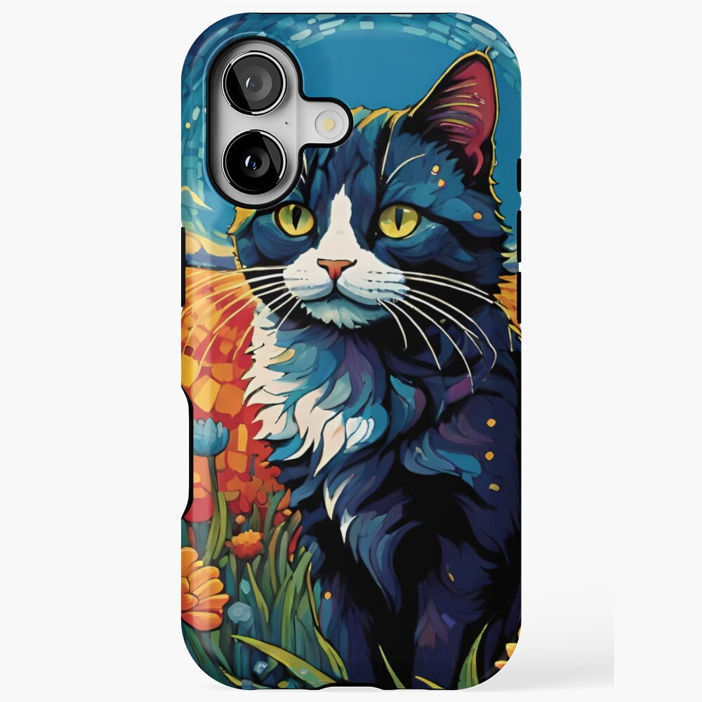 Cat in the Blooming Flower Field iPhone Case 17 to 11 Pro Max - Walmart.com