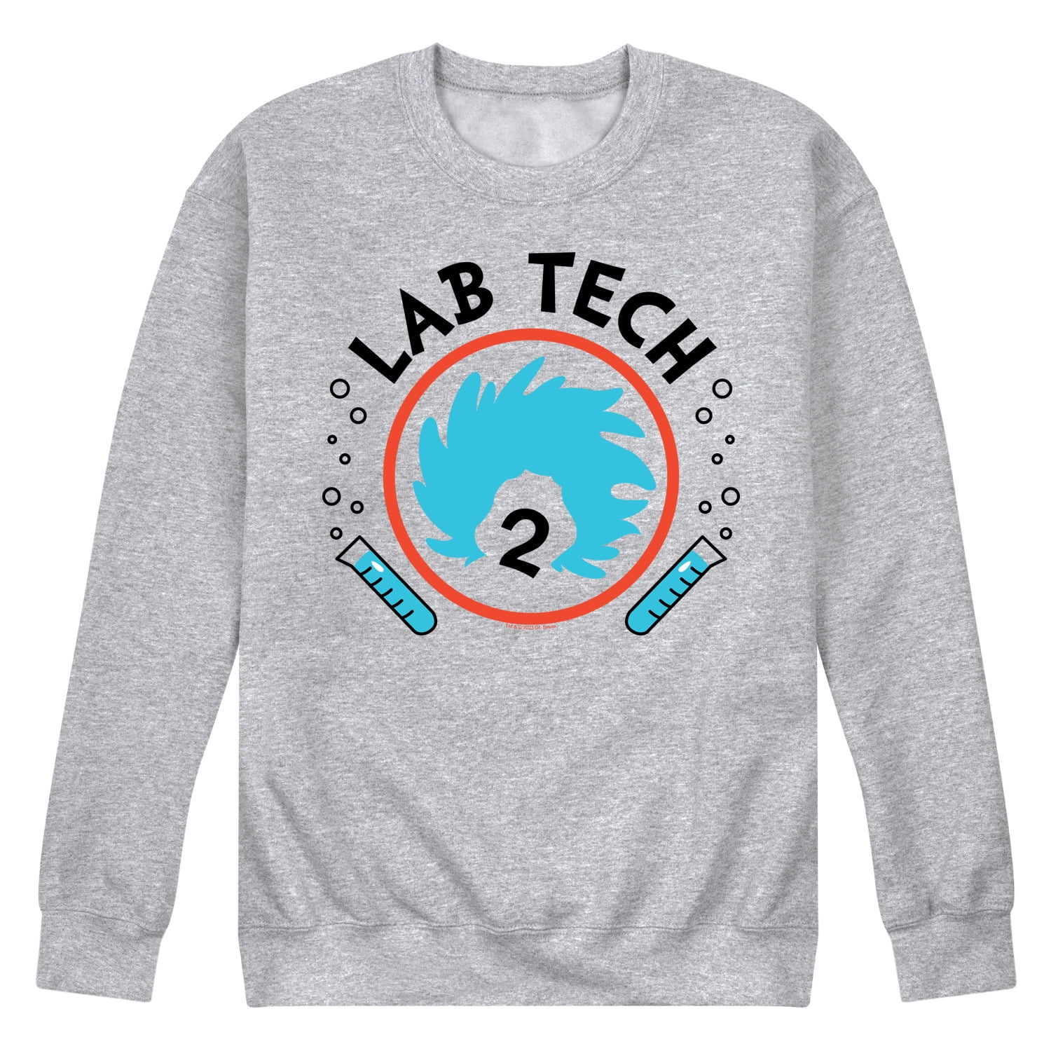 Cat in the Hat - Lab Tech 2 - Men's Crew Neck Fleece Pullover - Walmart.com