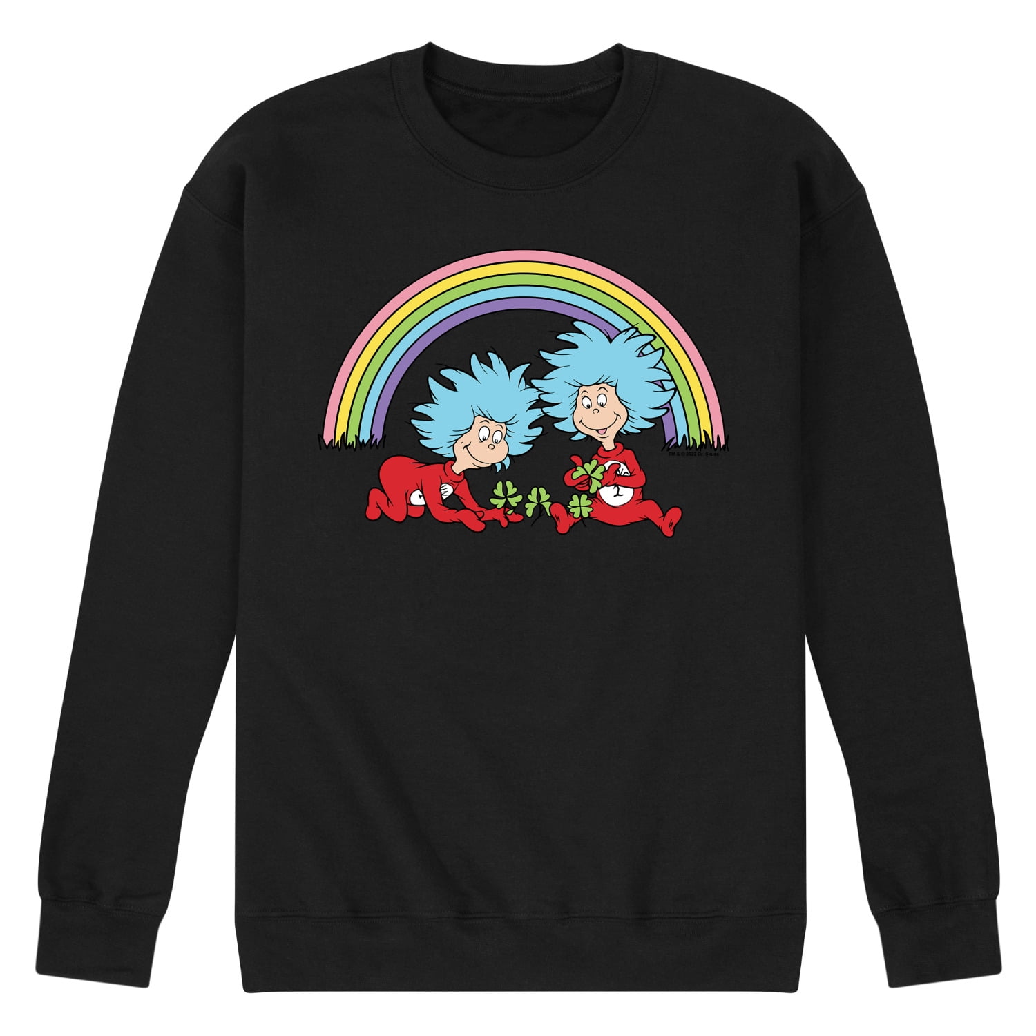 The Cat in the Hat - Thing 1 2 Rainbow - Men's Crew Neck Fleece ...