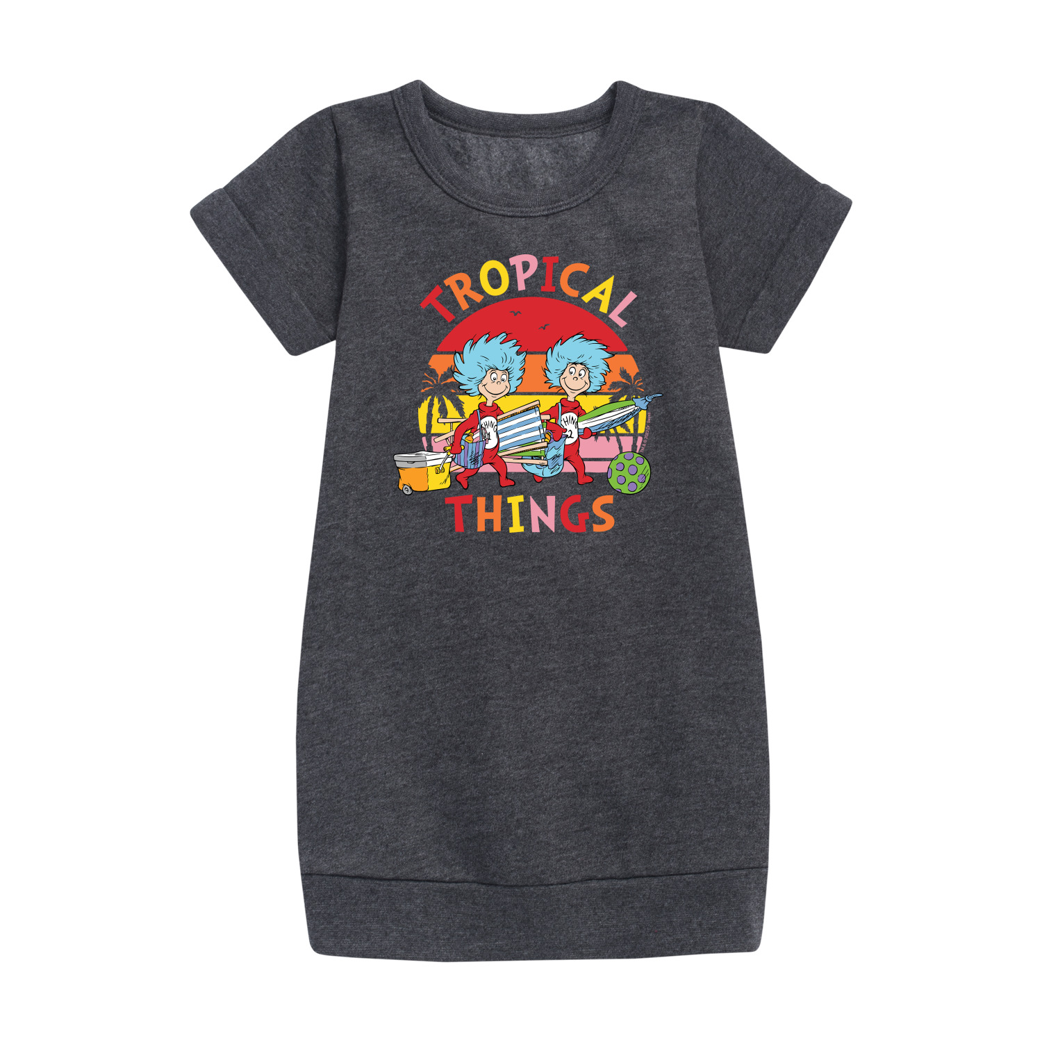 The Cat in the Hat - Tropical Things - Toddler & Youth Girls Fleece ...