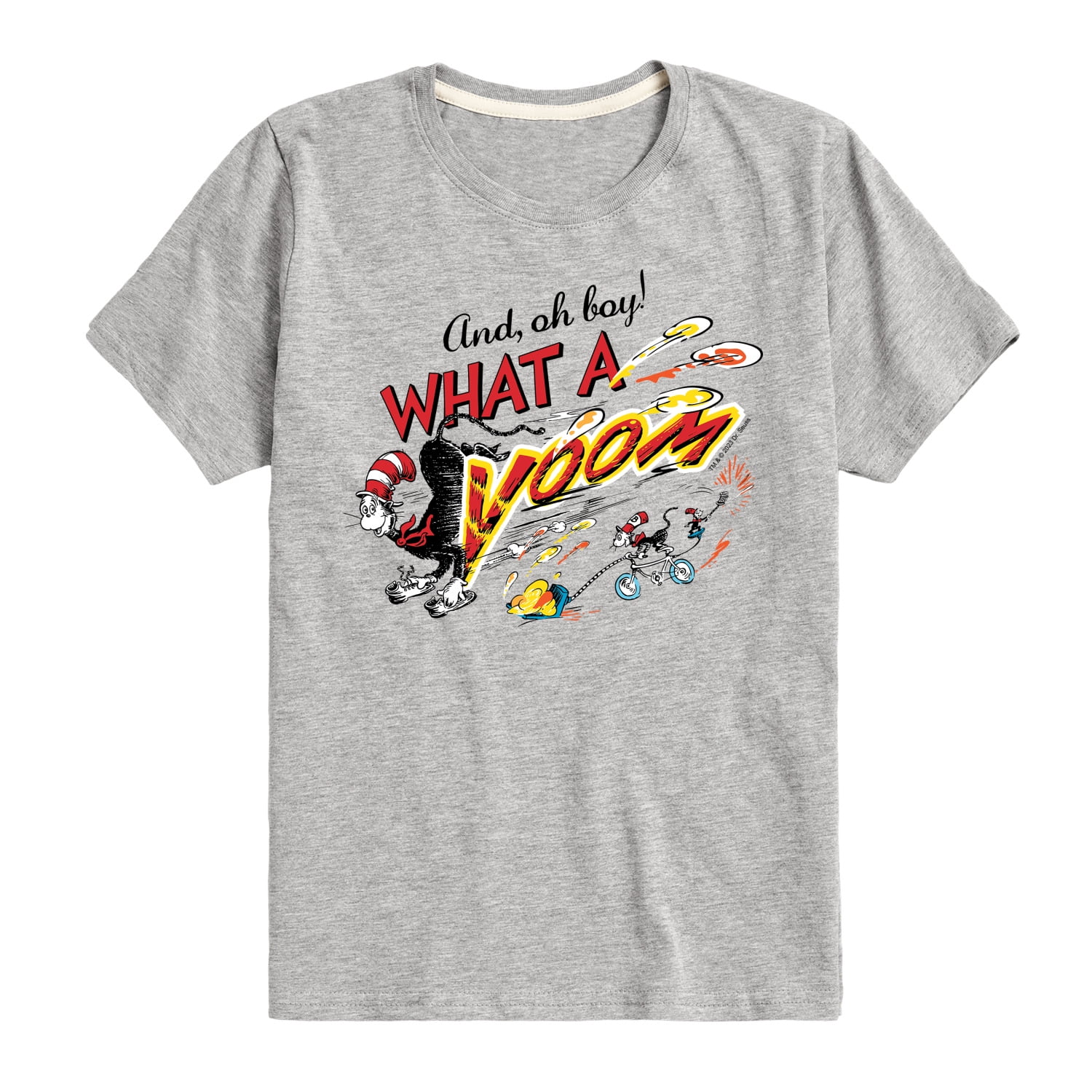 Cat in the Hat - What A Voom - Toddler & Youth Short Sleeve Graphic T ...