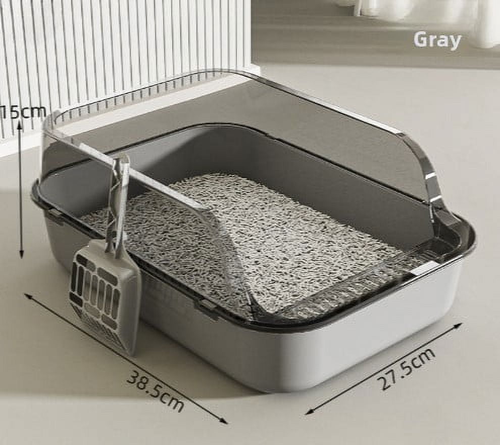 Cat litter box Pipi semi-enclosed cat toilet Large capacity open ...