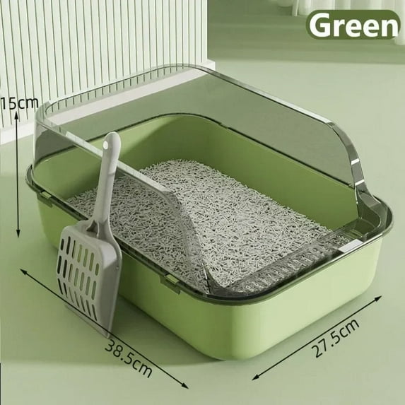 Cat litter box Pipi semi-enclosed cat toilet Large capacity open ...