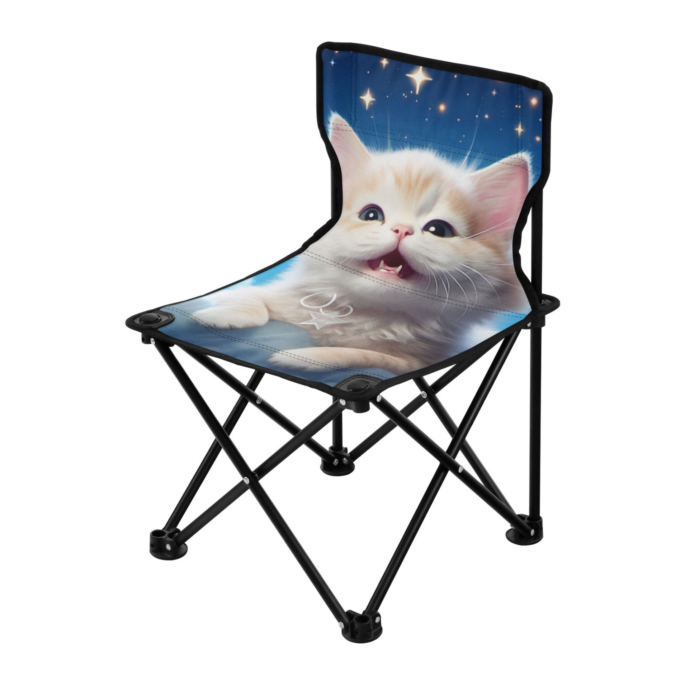 Cat on Clouds Portable Camping Chair Outdoor Folding Beach Chair ...
