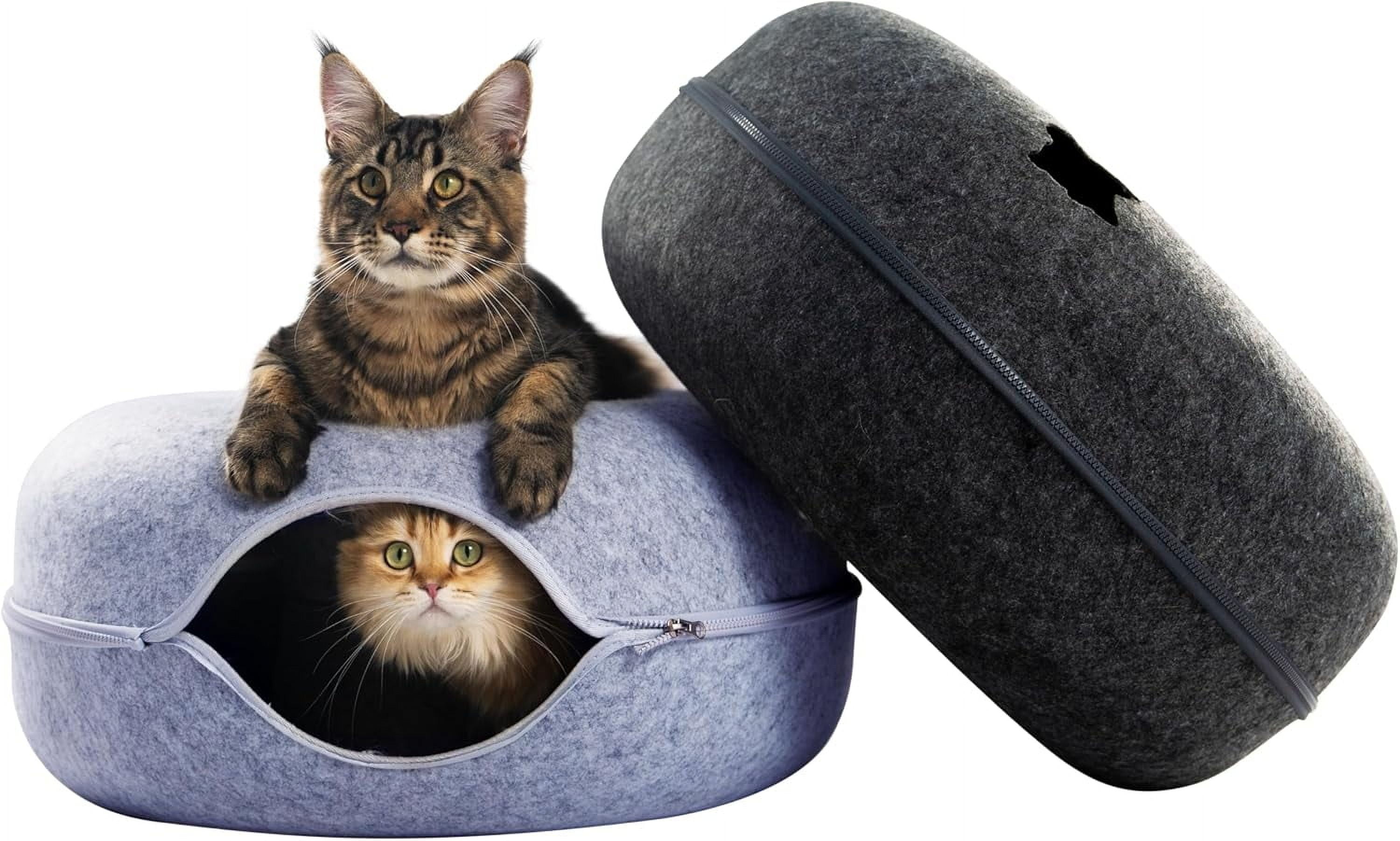 Cat oo Cat Cave for Multiple & Large Cats Up to 30-45 Lbs, Scratch ...