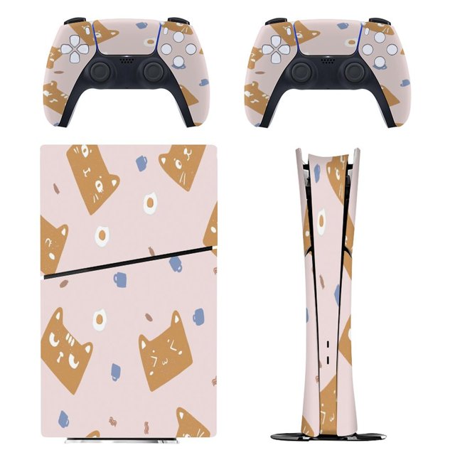 Cat，pink，breakfast PS5/PS5 Slim Digital Disc Skin Sticker For Console ...